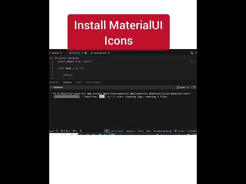 Install Material UI Icons #shorts