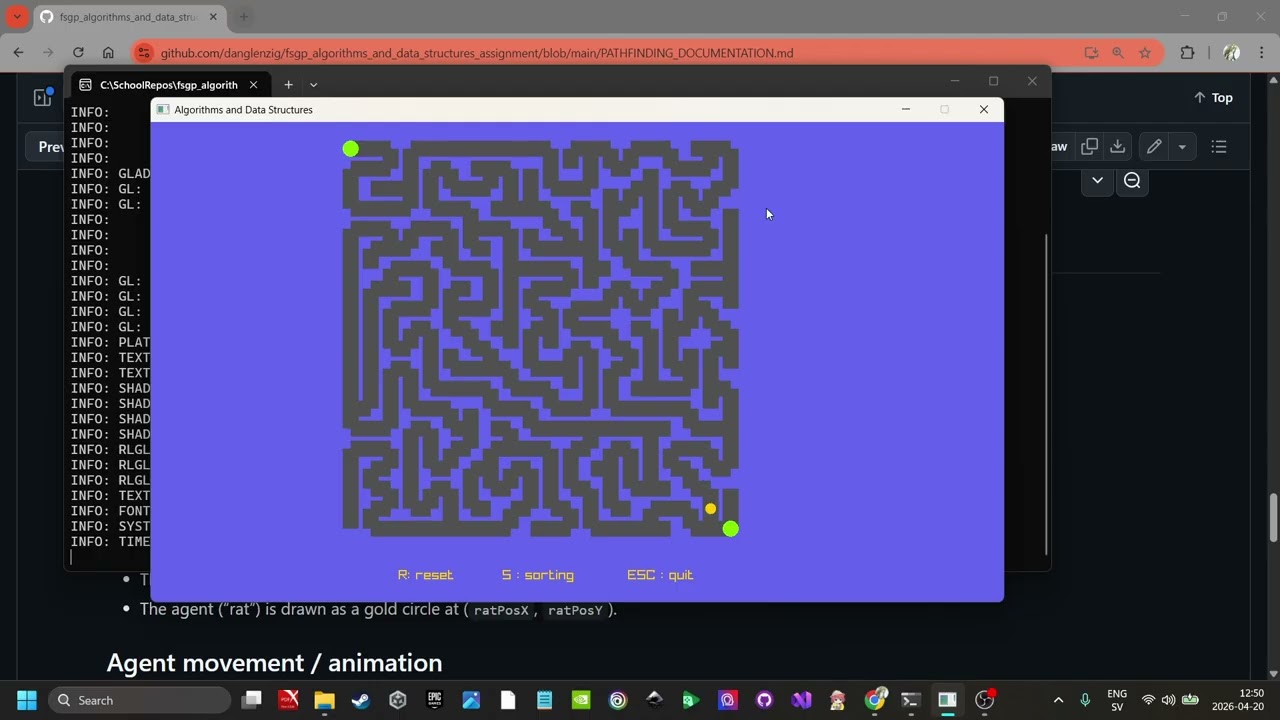 Algorithms and Data Structures Assignment -- Pathfinding