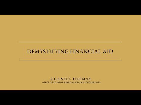 Demystifying Financial Aid