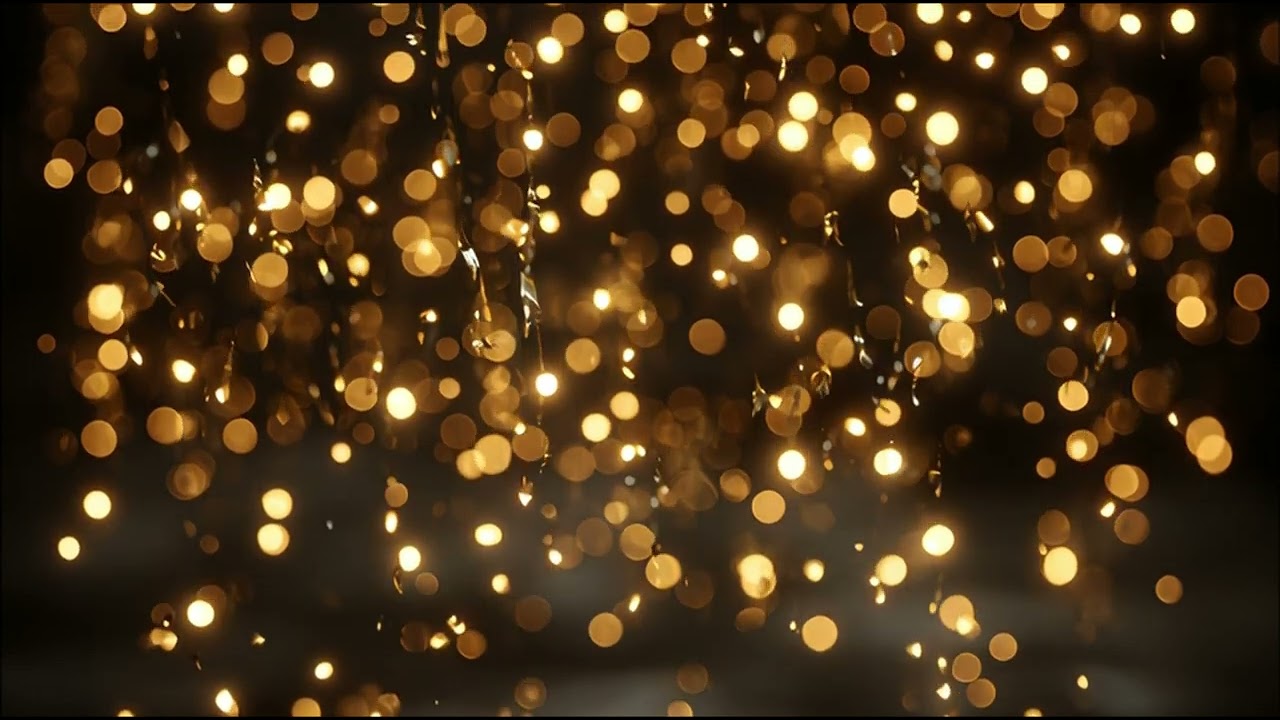Abstract Golden Fairy Lights Bokeh with Warm Sparkle Seamless Motion Background Loop 4K 60FPS