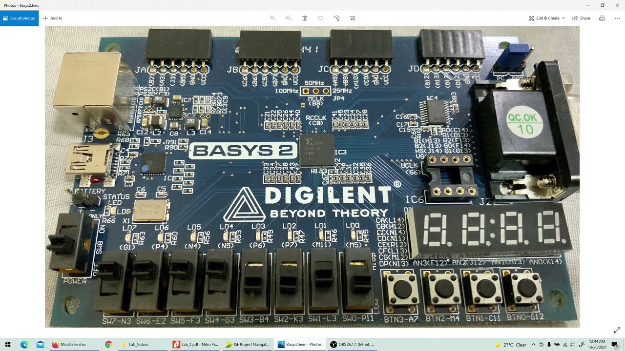 VHDL Basic tutorial, Test bench and Basys 2
