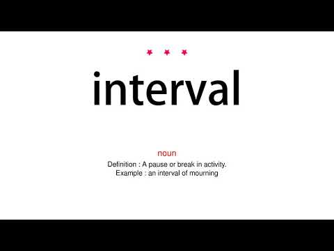How to pronounce interval - Vocab Today