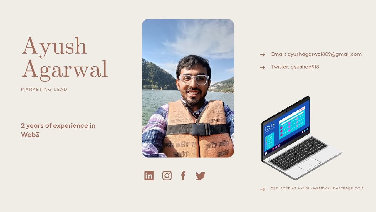 Short Intro of Ayush Agarwal | Web3 Content Curator | Marketer