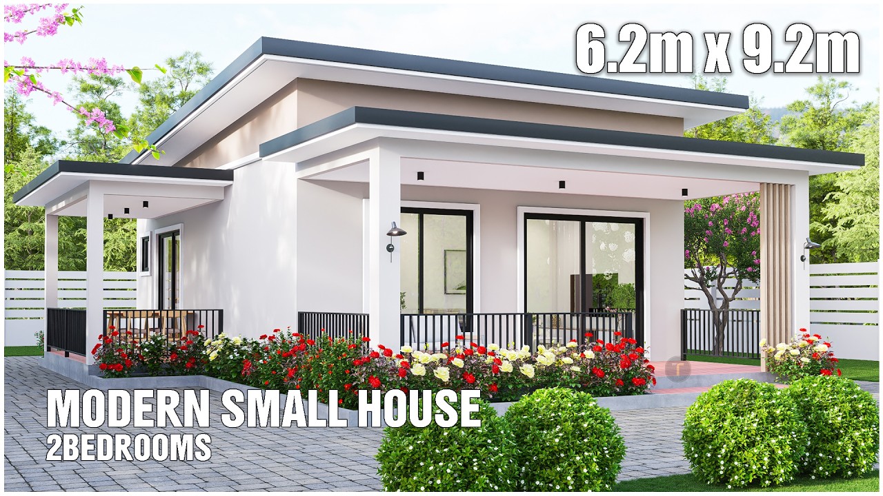 Small House Perfect Layout 2 Bedrooms Modern Aesthetic (6.2 x 9.2Meter)