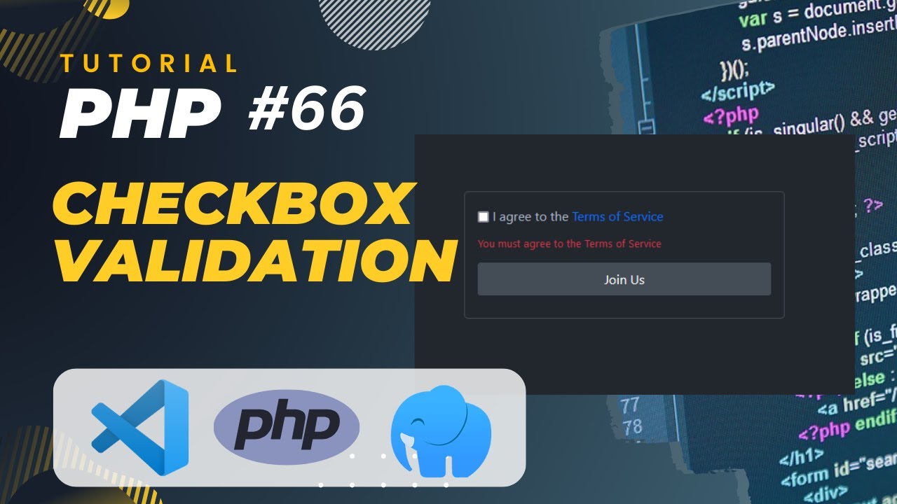 PHP TUTORIAL #66 CHECKBOX VALIDATION
