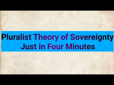 Pluralist Theory of Sovereignty || Just in four minutes