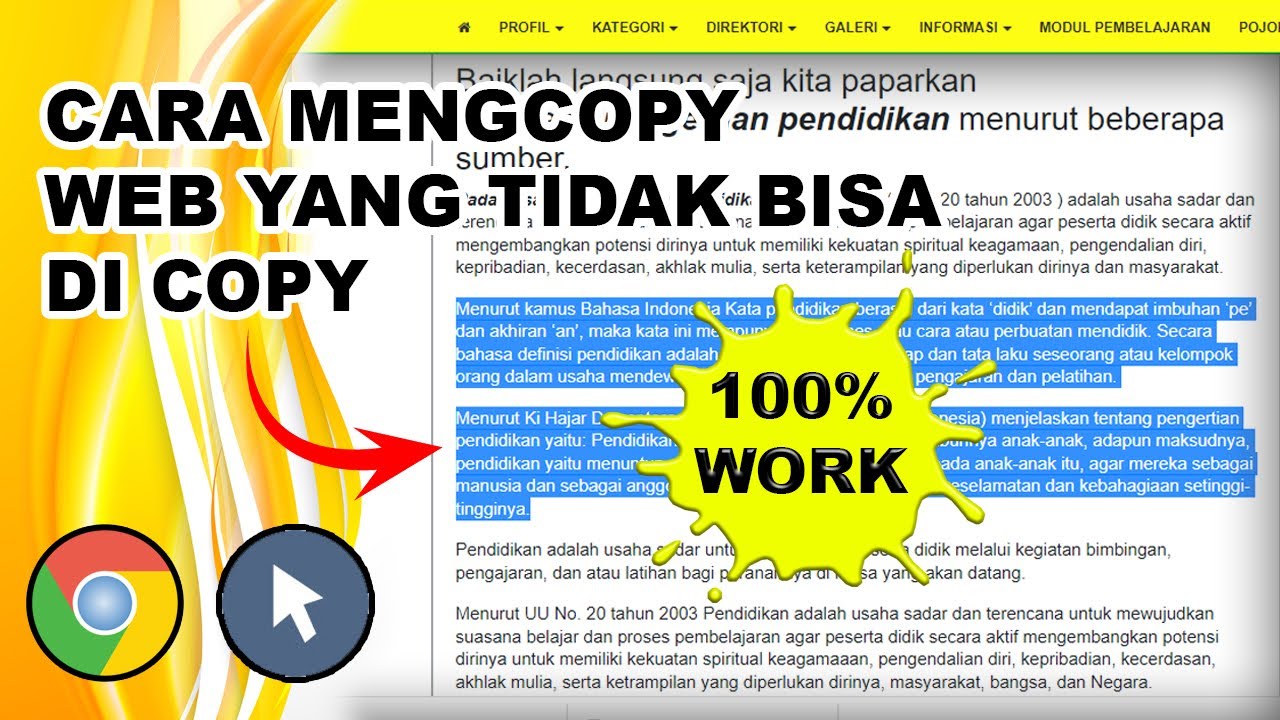 Cara Copy Paste Web yang Tidak Bisa Dicopy | Copy Paste dari Website yang Dikunci