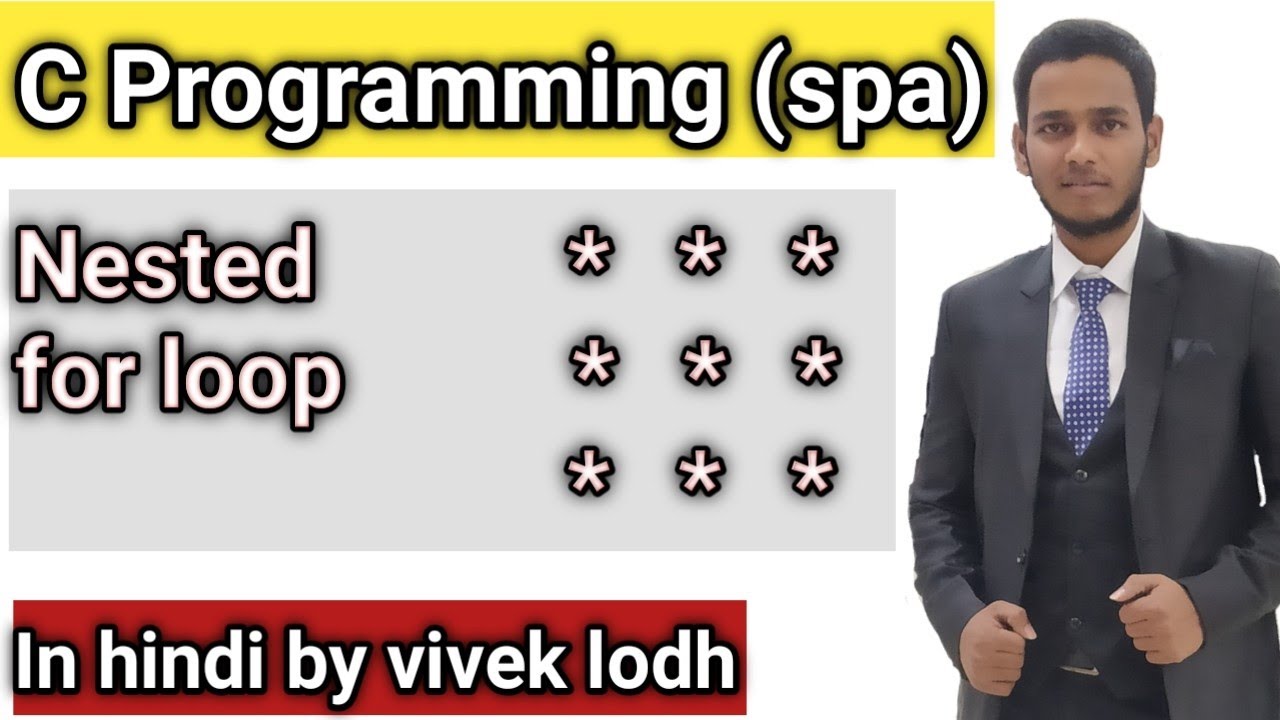 2.6 nested for loop | pattern c programming in hindi spa