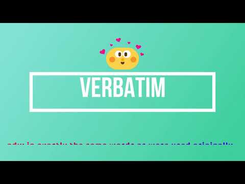 A Simple Video Editing (Meaning of Verbatim)