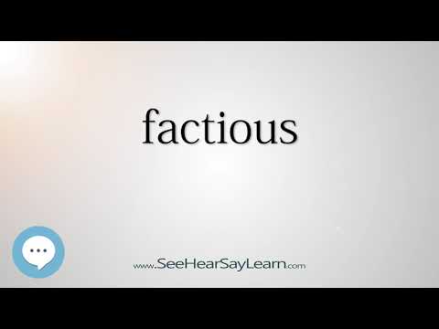 factious - Smart & Obscure English Words Defined 🗣🔊