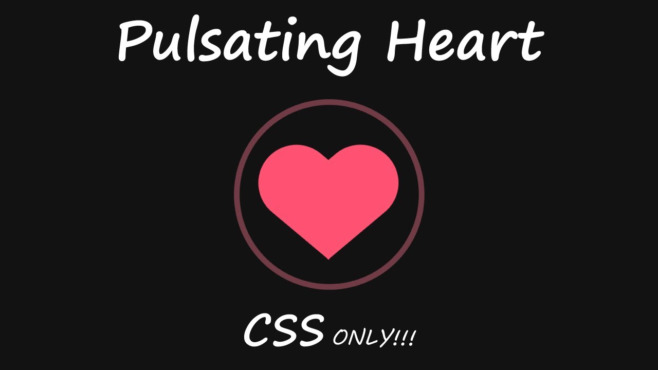Pulsating Heart Loader HTML CSS | Loader CSS Animation
