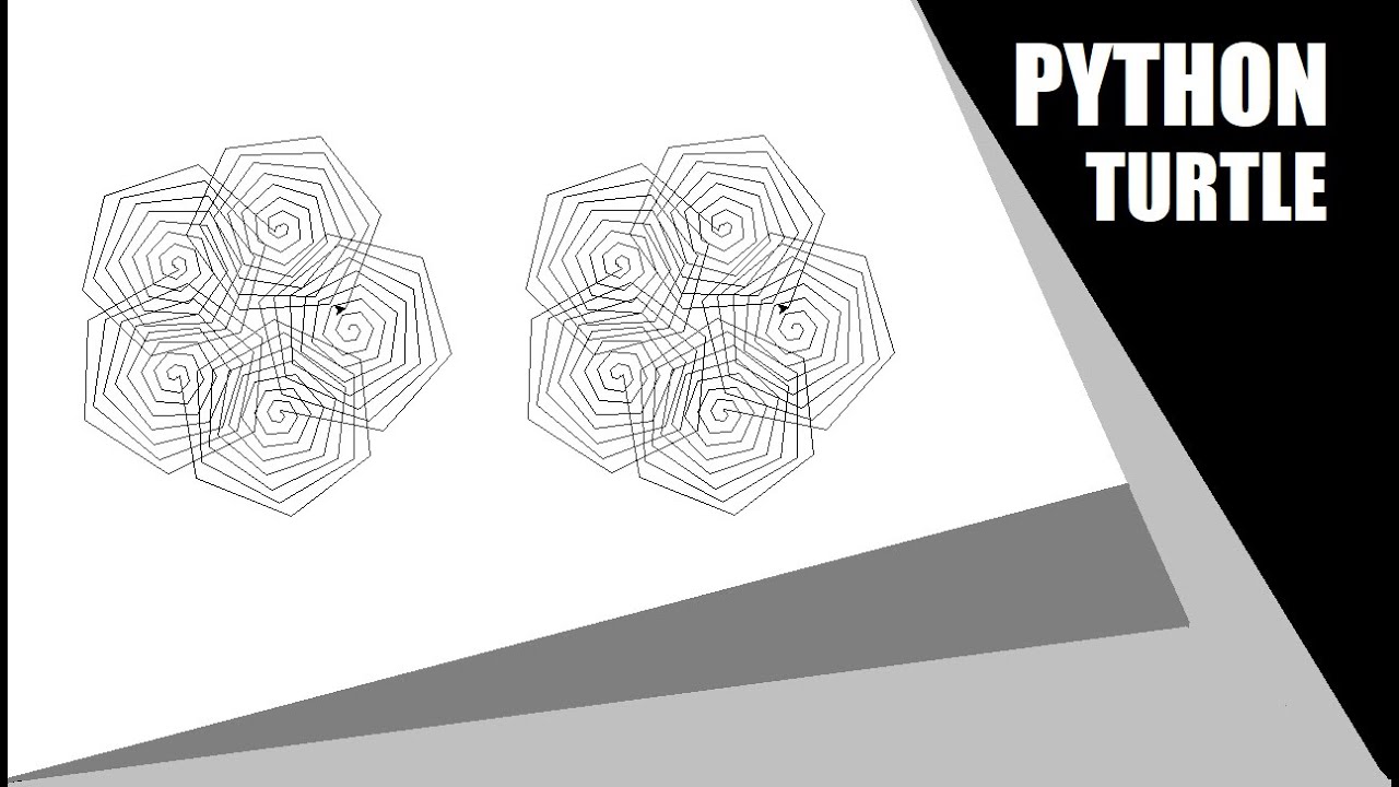 Python Turtle - Draw Hexagon Design in Python Turtle Graphics Using Python IDLE By #BKTutorial