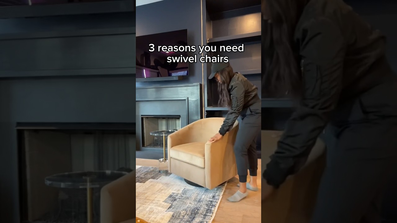 3 reasons to get swivel chairs #homedecor #accentchairs #livingroomdecor #roommakeover #swivelchair