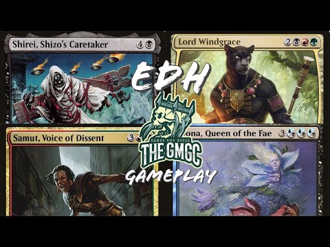 The GMGC - 4 play EDH gameplay Lord Windgrace vs Samut vs Shirei vs ...