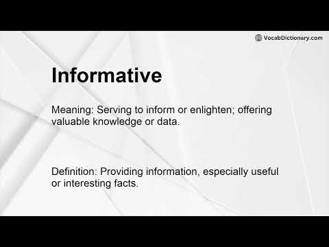Informative Meaning