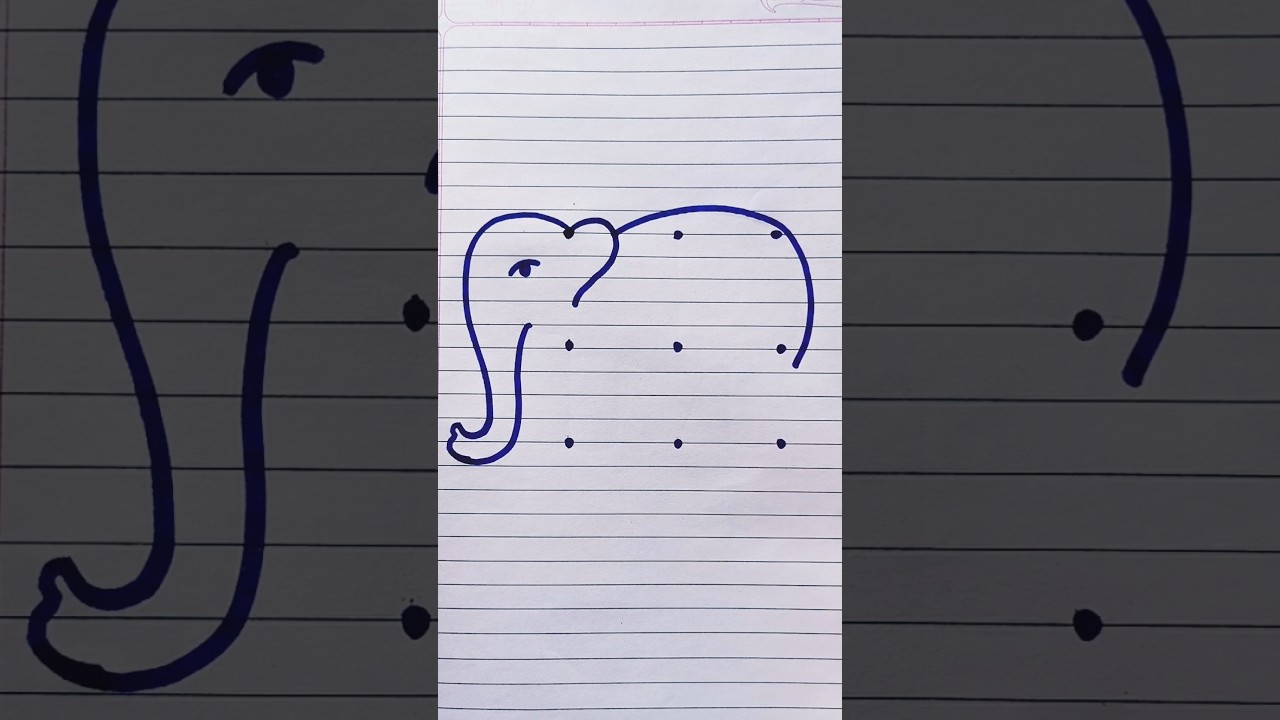 Elephant drawing for kids and beginners #shorts #Elephant #drawing