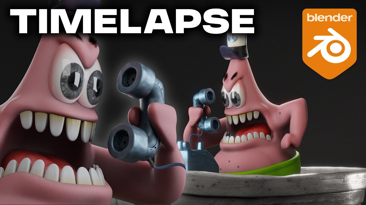 Patrick Star 3D Modeling Timelapse | Blender