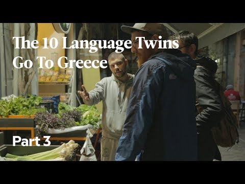 The 10 Language Twins Go To Greece | Part 3: Ingredients For A Moussaka