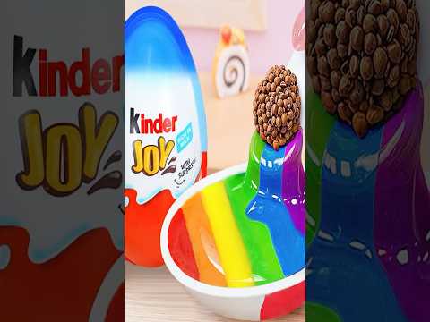 Miniature Rainbow Kinder Joy Cake | Yummy Bakery #shorts #miniaturecake #tinycakes #minicakes