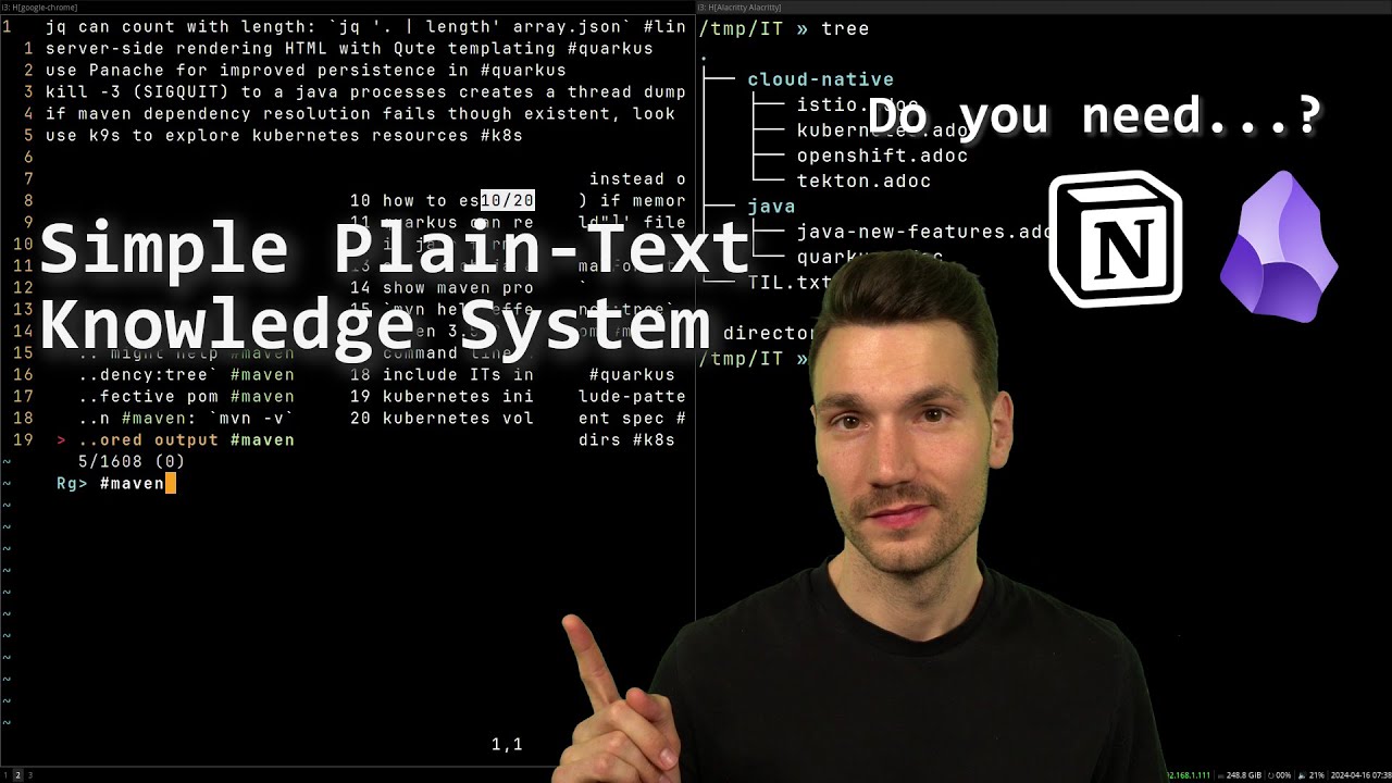 A Simple Plain Text Knowledge System