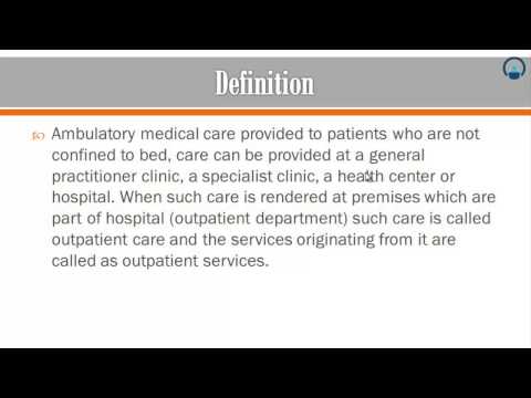 Introduction to outpatient services