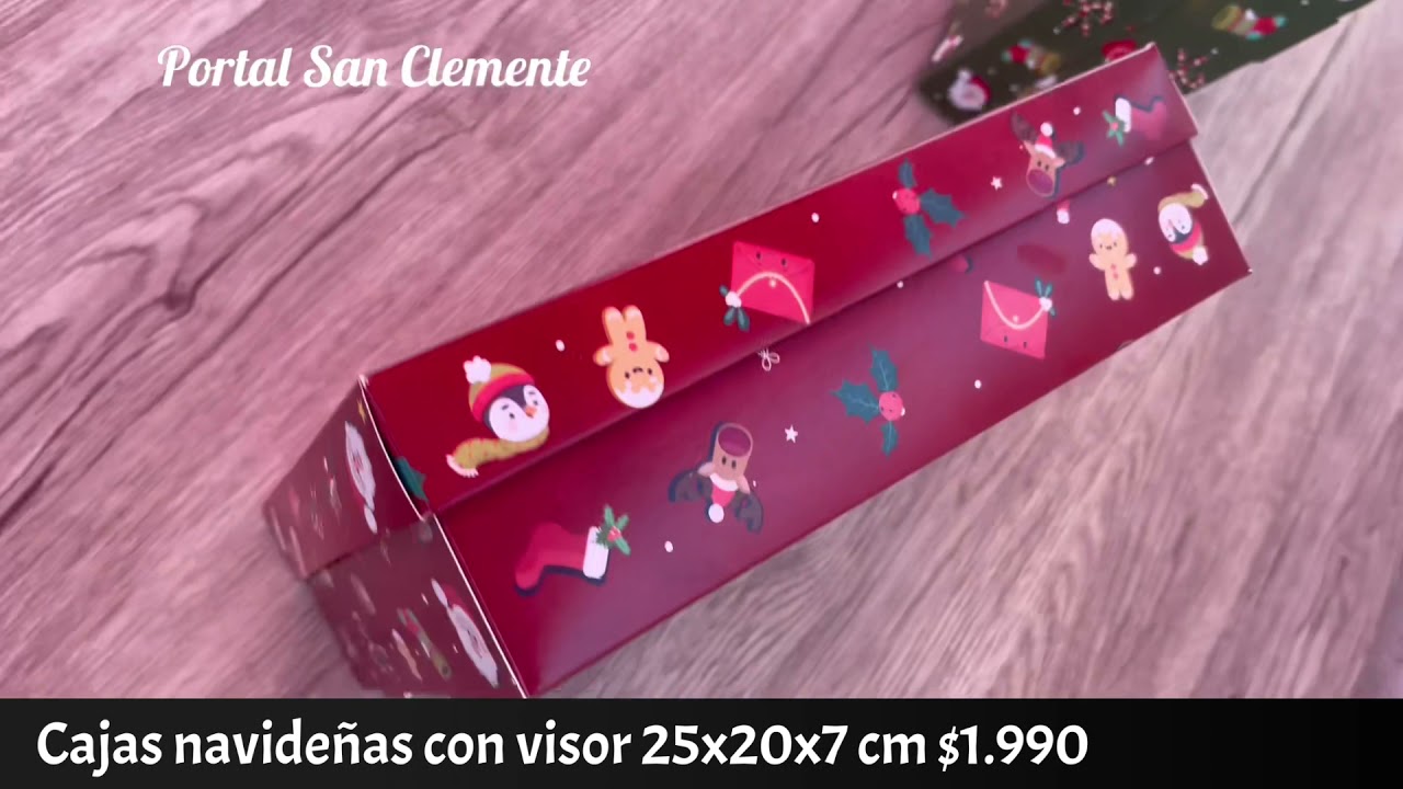 Caja navideña con visor