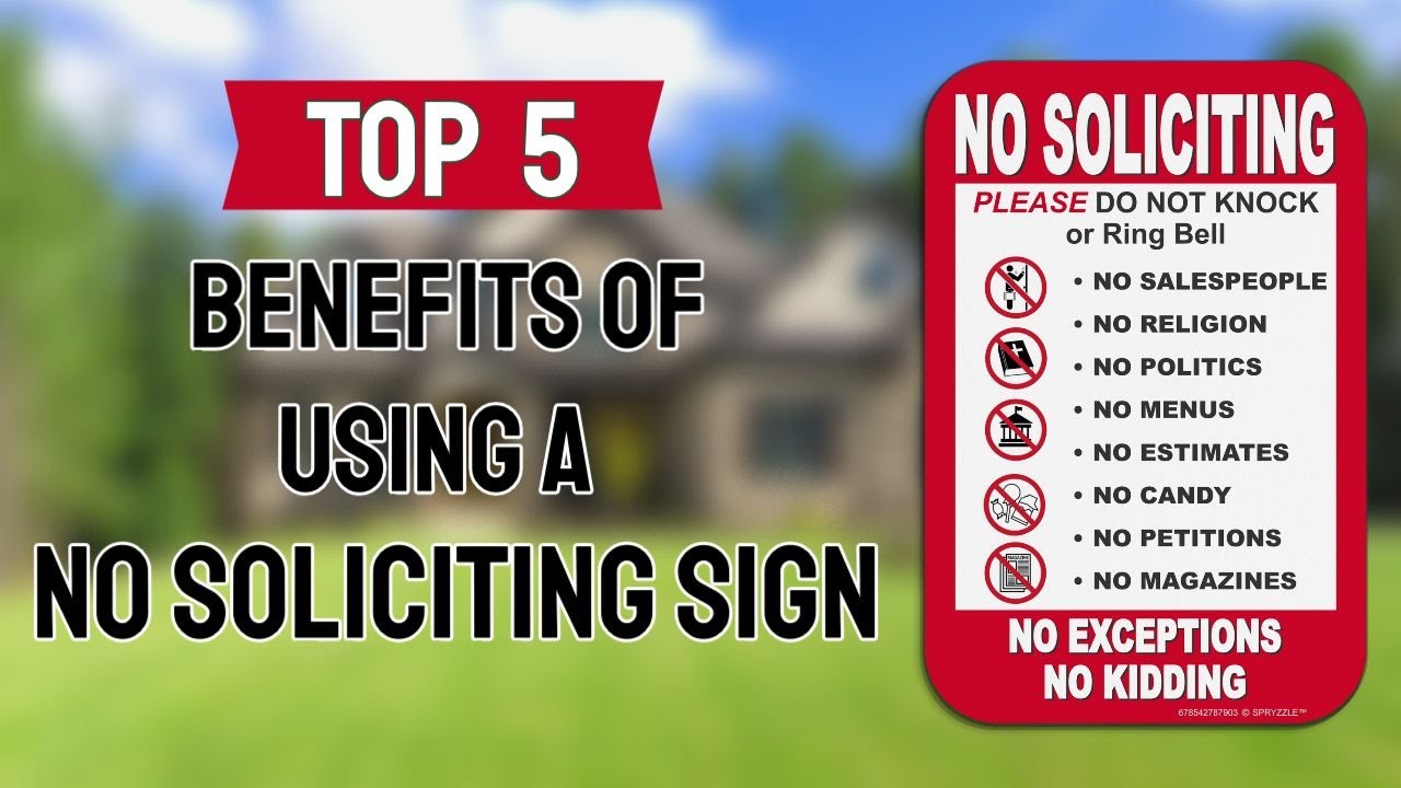 Get The Best Weatherproof And Waterproof No Soliciting Signs For Your ...