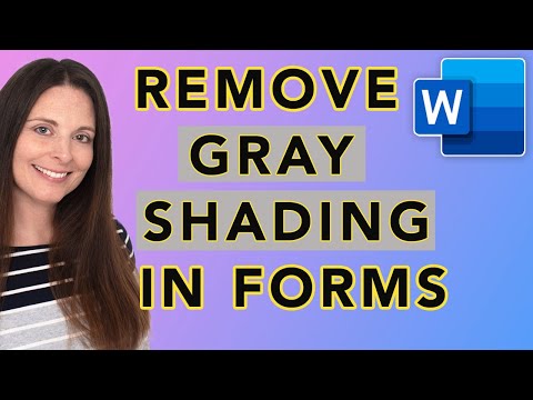 How To Remove Gray Shading in Word Forms - Get Rid of Gray Shading Behind Legacy Form Fields