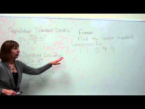 Find the sample standard deviation of a data set