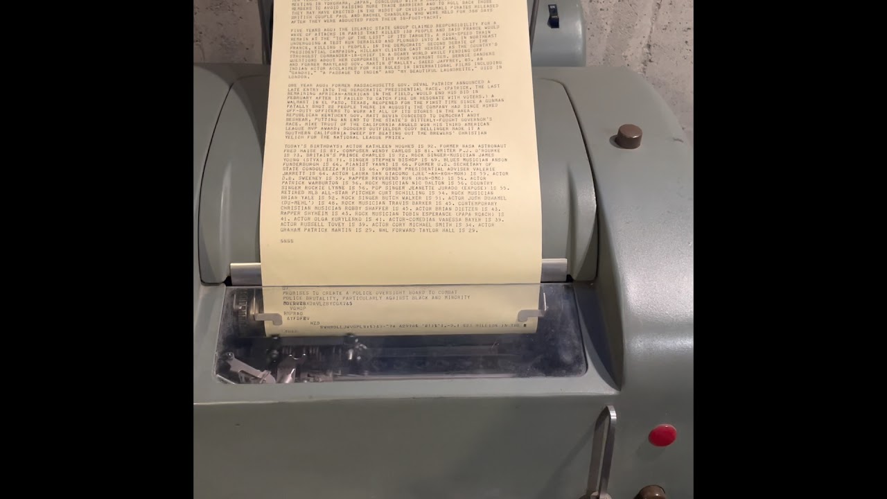Teletype 28 KSR with electronic speed shift