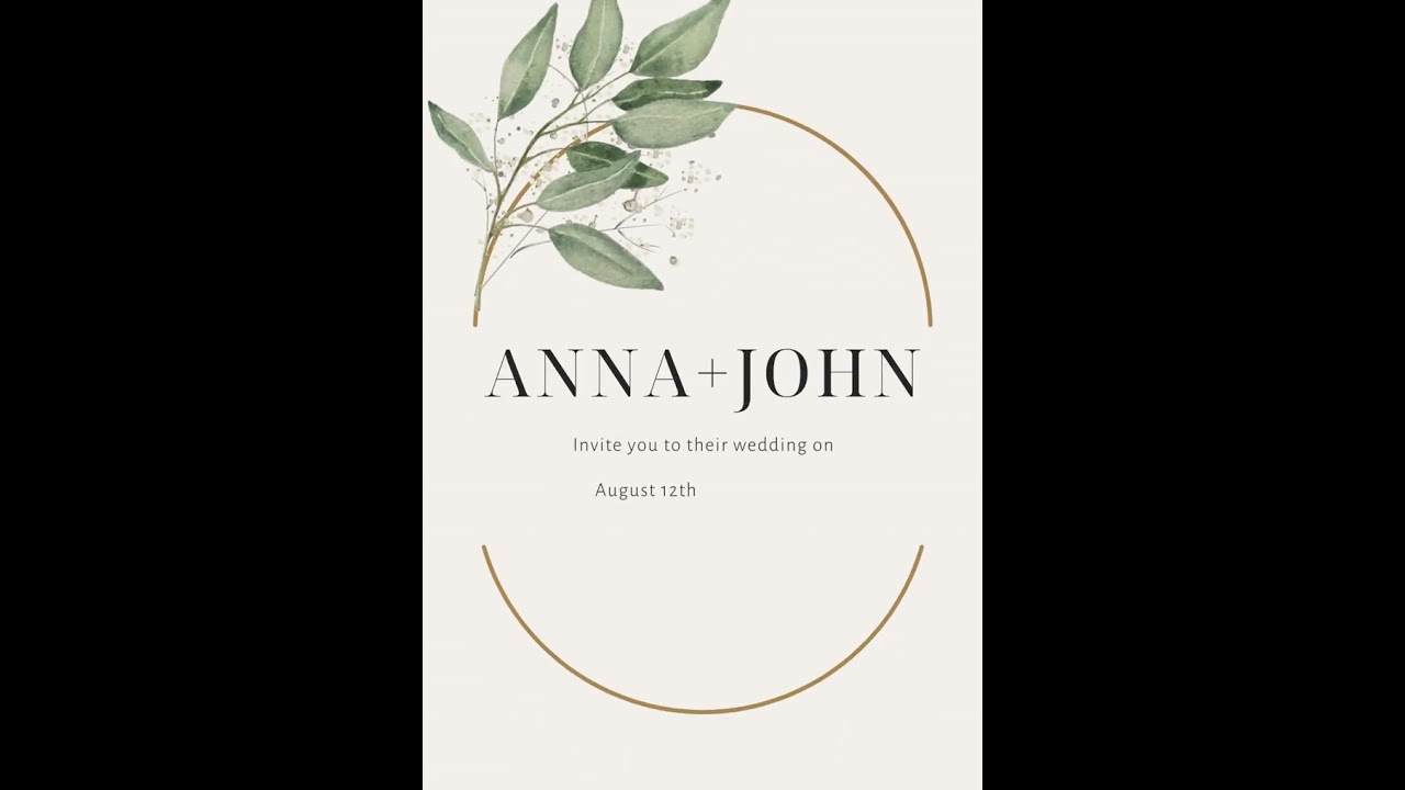 Digital Wedding Invitation with RSVP | Greenery and Gold Wedding Invitation | evites.me