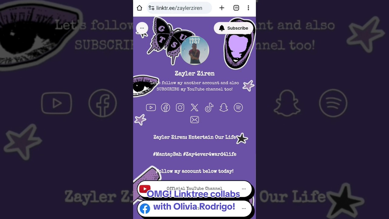 LinkTree X #OliviaRodrigo!!! I'm using @OliviaRodrigo's #GUTS theme on my LinkTree! 💜💜 #shorts