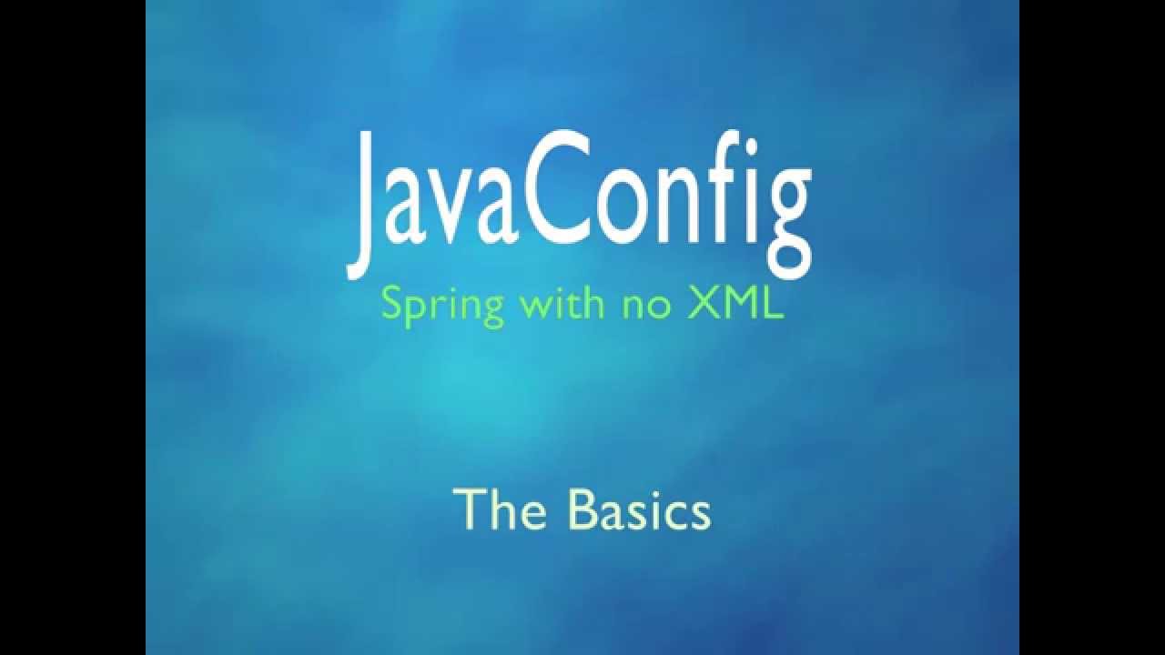 Spring JavaConfig - getting started