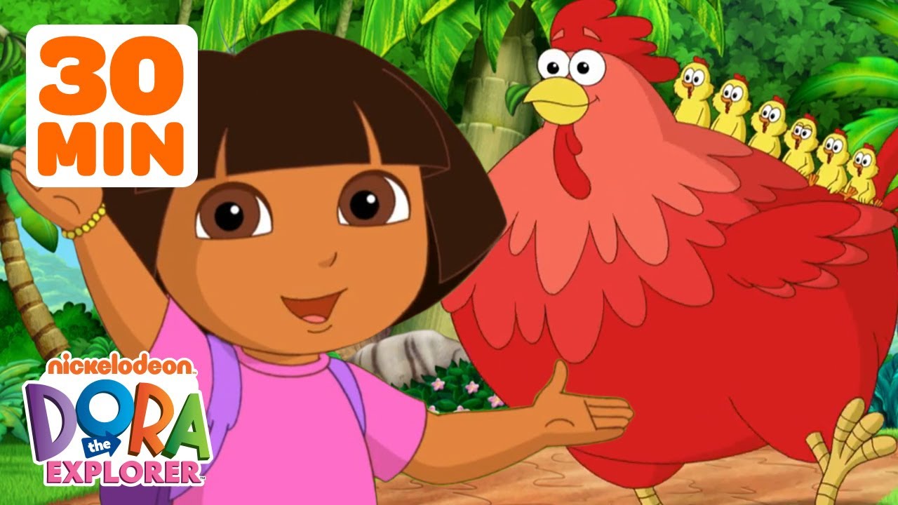 Dora's Best Adventures w/ Big Red Chicken! 🐔❤️ 30 Minutes | Dora the Explorer
