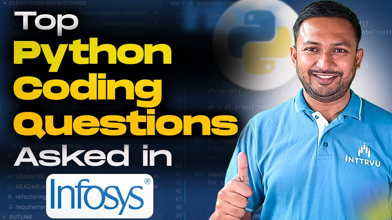 Infosys Python Interview Questions | Hands-on Python Coding