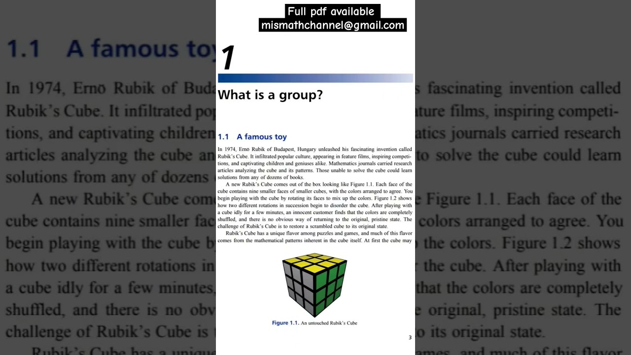 Beginner-friendly book making learning easy and clear.   #grouptheory #maths #shorts