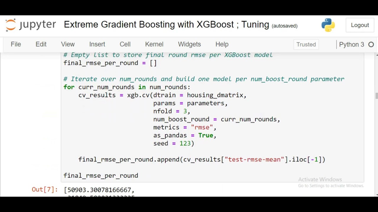 Extreme Gradient Boosting with XGBoost | Tuning using Python