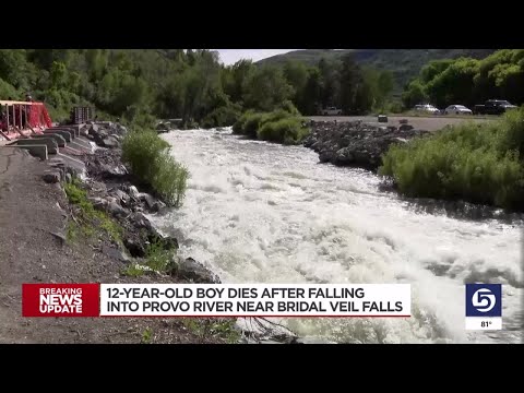 Boy, 12, dies after falling into Provo River near Bridal Veil Falls
