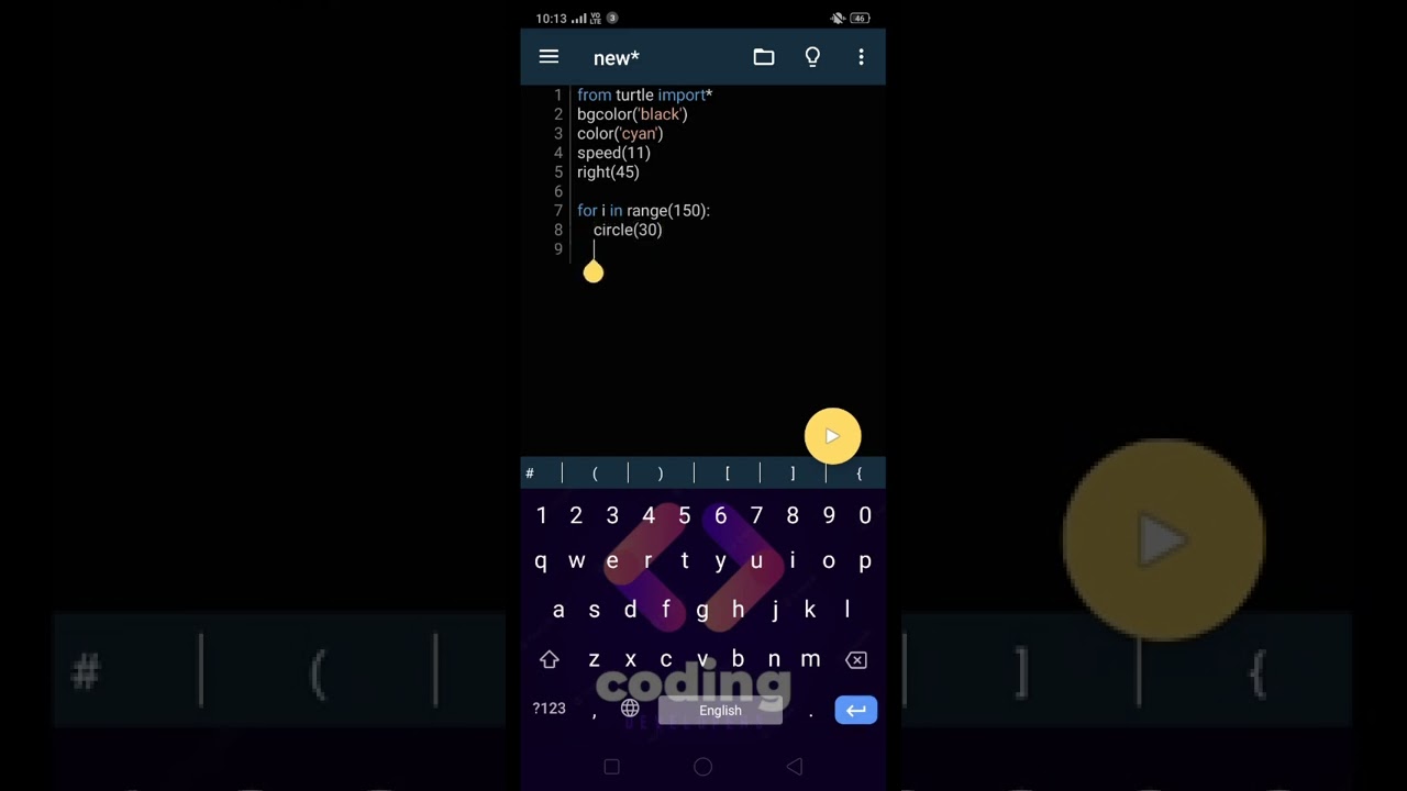 draw a Infinity symbol using python turtle #python #shorts #coding #infinity