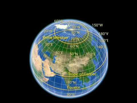 World Map Globe: At a glance with latitude and longitude
