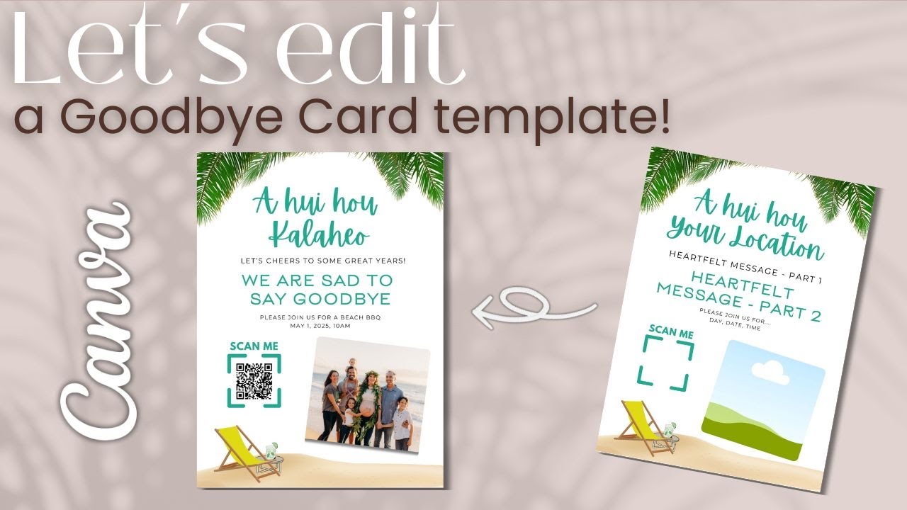 Let's design a farewell card in Canva! **Tutorial**