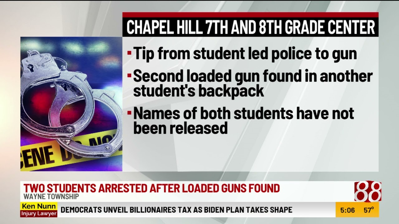 Two Wayne Township students arrested after loaded guns found