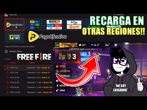 COMO RECARGAR DIAMANTES A OTRAS REGIONES EN FREE FIRE CON PAGOSTORE | RECARGA DE S/N/EE.UU A BRASIL
