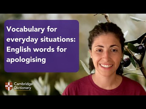 Situational vocabulary: different ways to say sorry in English