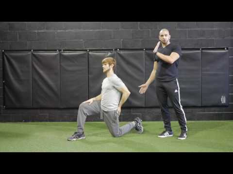 1/2 Kneeling Hip Flexor Stretch wit Rotation