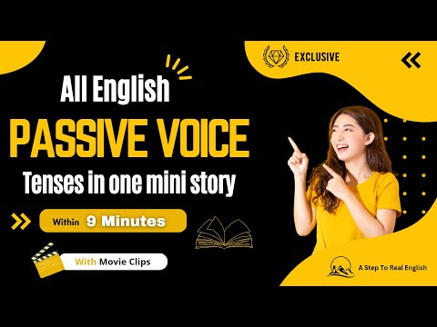 All Passive Voice Tenses through a mini Story | Example sentences and Movie Clips