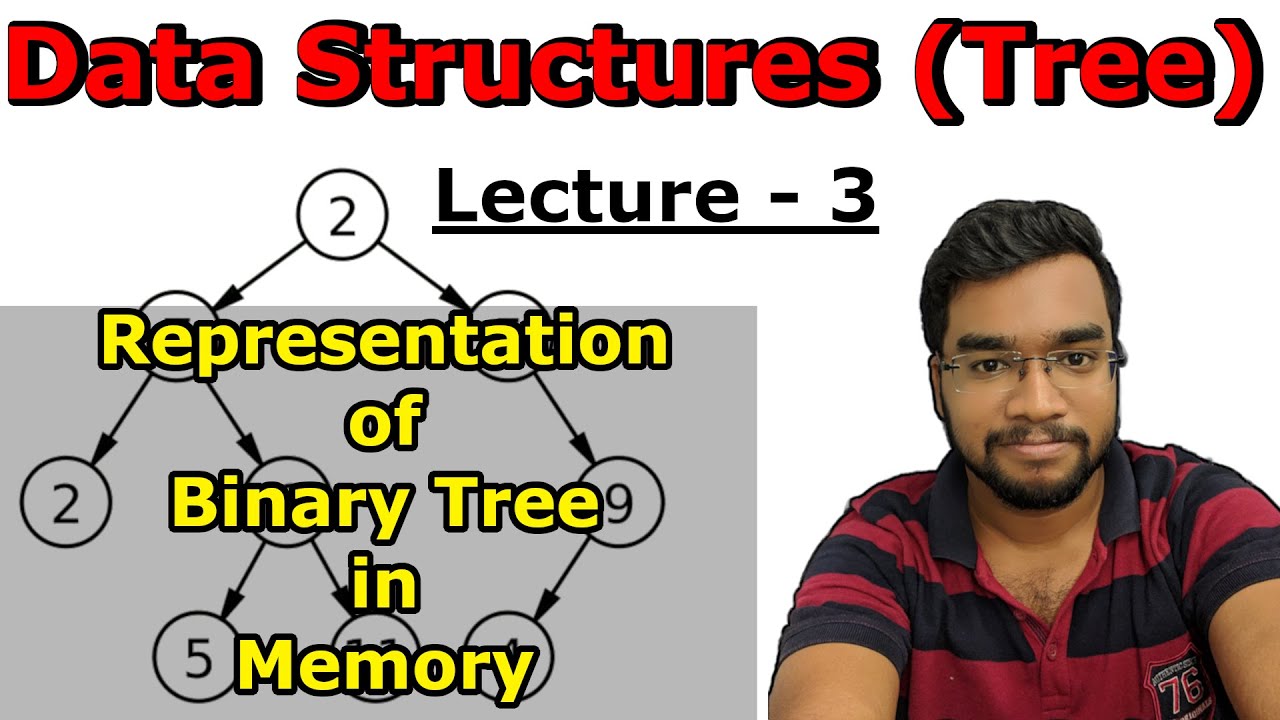 Data Structures (Tree) - Lecture 3 : Representation of Binary Tree in Memory
