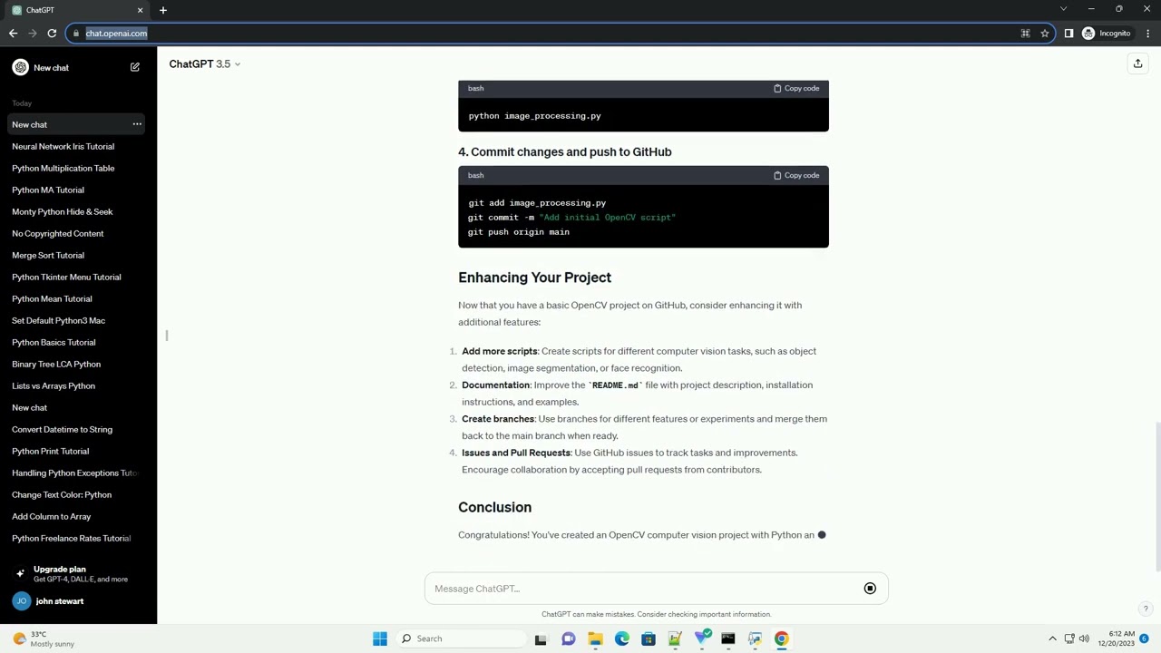 opencv computer vision projects with python github