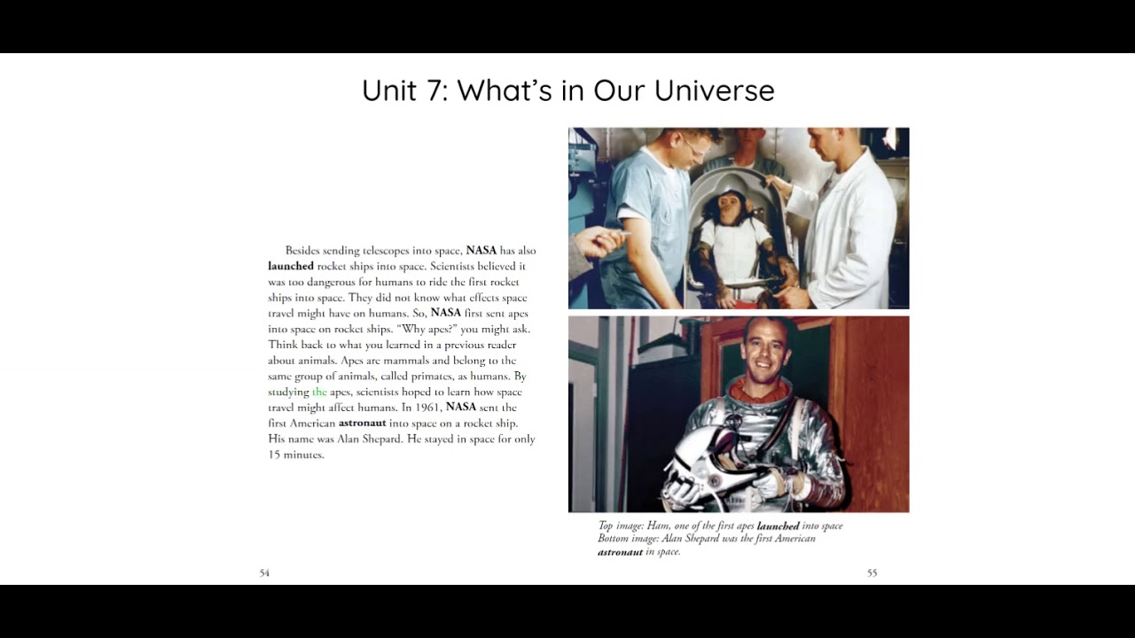 Unit 7 Chapter 8 Exploring Space CKLA 3rd Grade