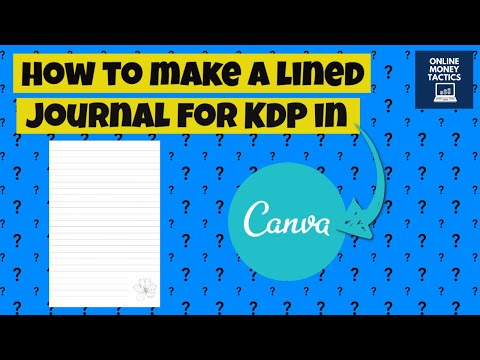 How To Create A Lined Journal For KDP In Canva - Canva Tutorial - KDP Interior Design